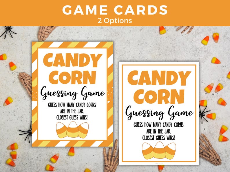 Candy Corn Guessing Game, Fall Party Game, Halloween Party ...