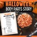 Halloween Body Parts Story, Halloween Party Game Printable, Halloween ...