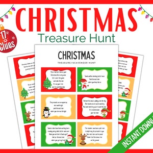 Christmas Scavenger Hunt, Christmas Treasure Hunt, Christmas Activity ...