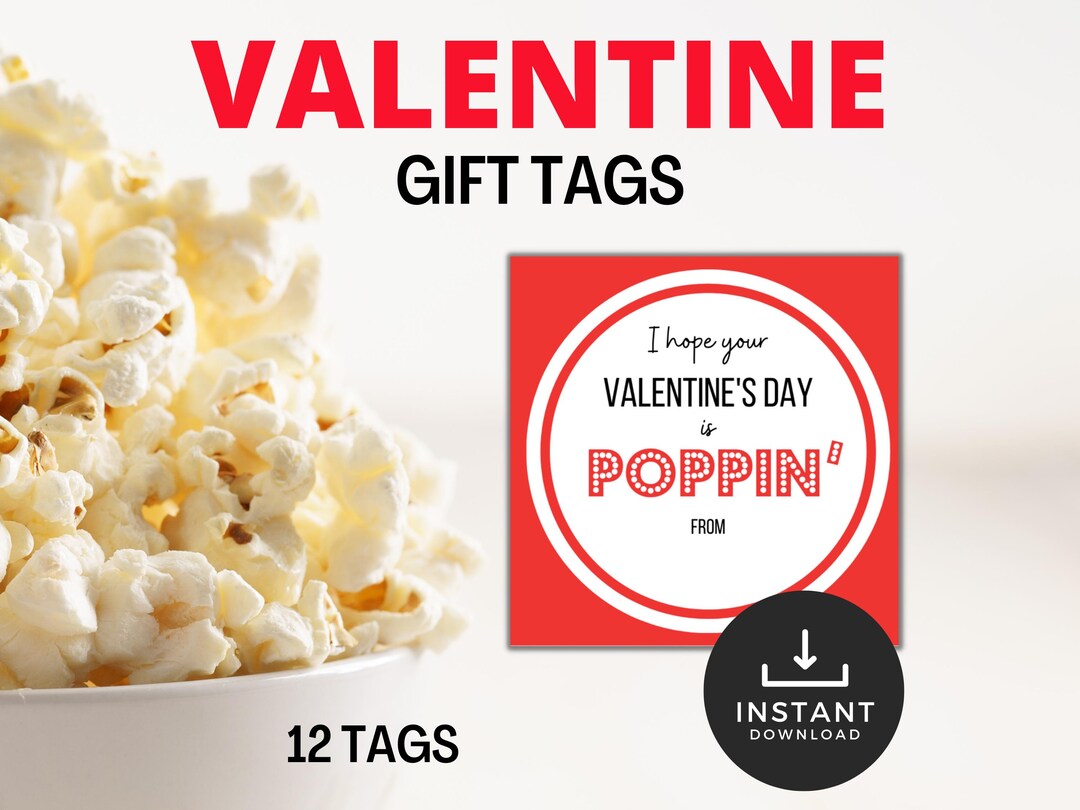 Valentine's Day Pop It Gift Tags, Valentines Day Poppin' Gift Tags ...