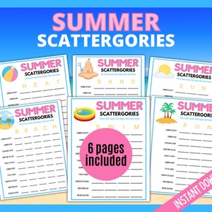 Summer Printable Games Bundle, Summertime Activity, Summer Kids Games ...
