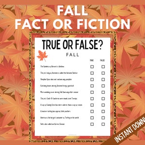 Fall 7 Game BUNDLE, Printable Autumn Game Bundle, Fall Activities for ...