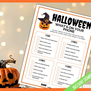 Halloween What's on Your Phone Game, Halloween Printable Activity for ...