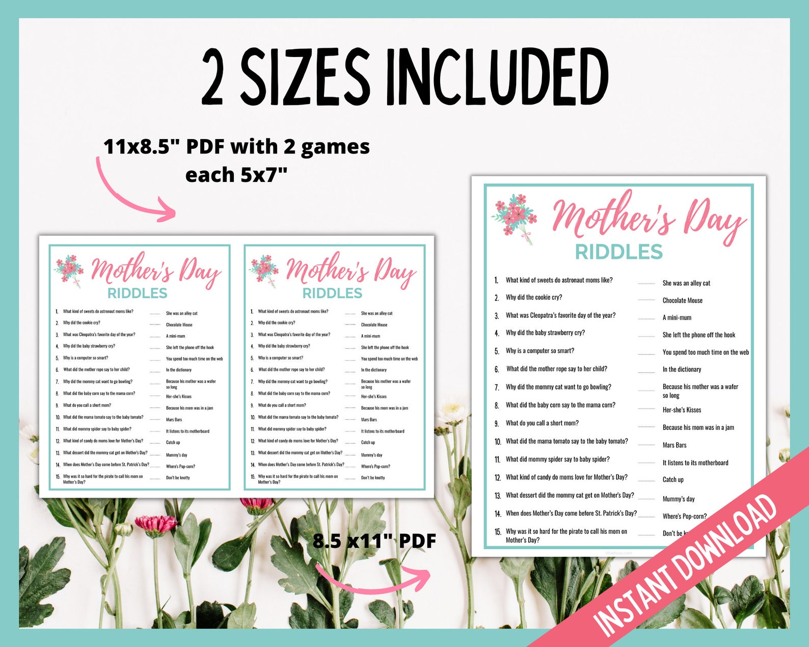 Mother's Day Riddles, Mother's Day Activity, Riddle Me This Printable ...