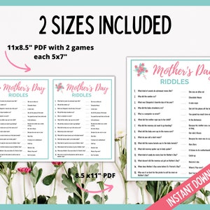 Mother's Day Riddles, Mother's Day Activity, Riddle Me This Printable ...