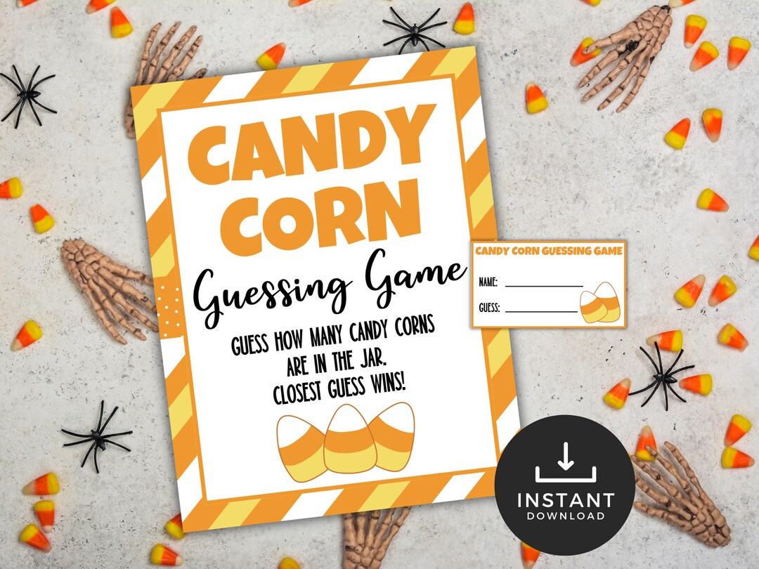 Candy Corn Guessing Game, Fall Party Game, Halloween Party ...