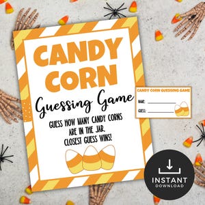 Candy Corn Guessing Game, Fall Party Game, Halloween Party ...