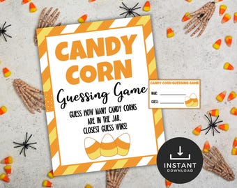 Candy Corn Guessing Game, Fall Party Game, Halloween Party ...