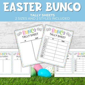 Easter Bunco Printable Party Pack and Scorecards, Bunco Game Rules ...