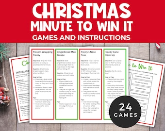 Christmas Minute to Win It Games for Kids - Etsy