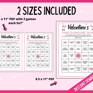 Valentines Find Someone Who Game, Valentines Day Game, Valentines ...