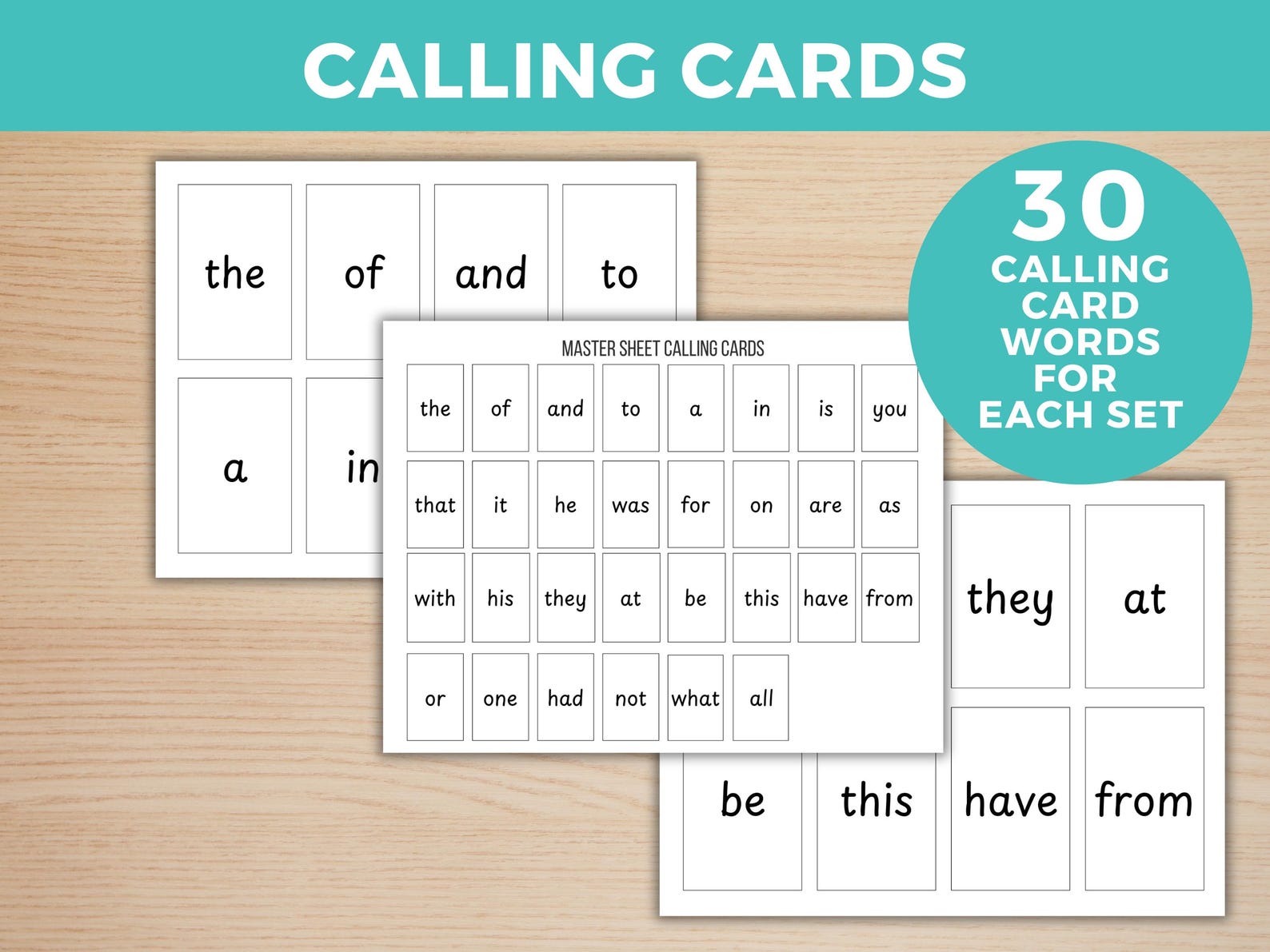 Sight Words Bingo, 200 Bingo Cards, Fry's First 100 Words, High ...