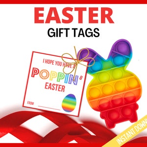 Easter Poppin Gift Tags, Kids Easter Card, Easter Poppin Cards, Poppin ...
