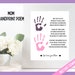 Mom Handprint Poem, Mother's Day Gift, Handprint Art for Mommy, Mommy ...