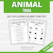 Animal Trivia Printable Game for Seniors, Adults and Kids, Classroom ...