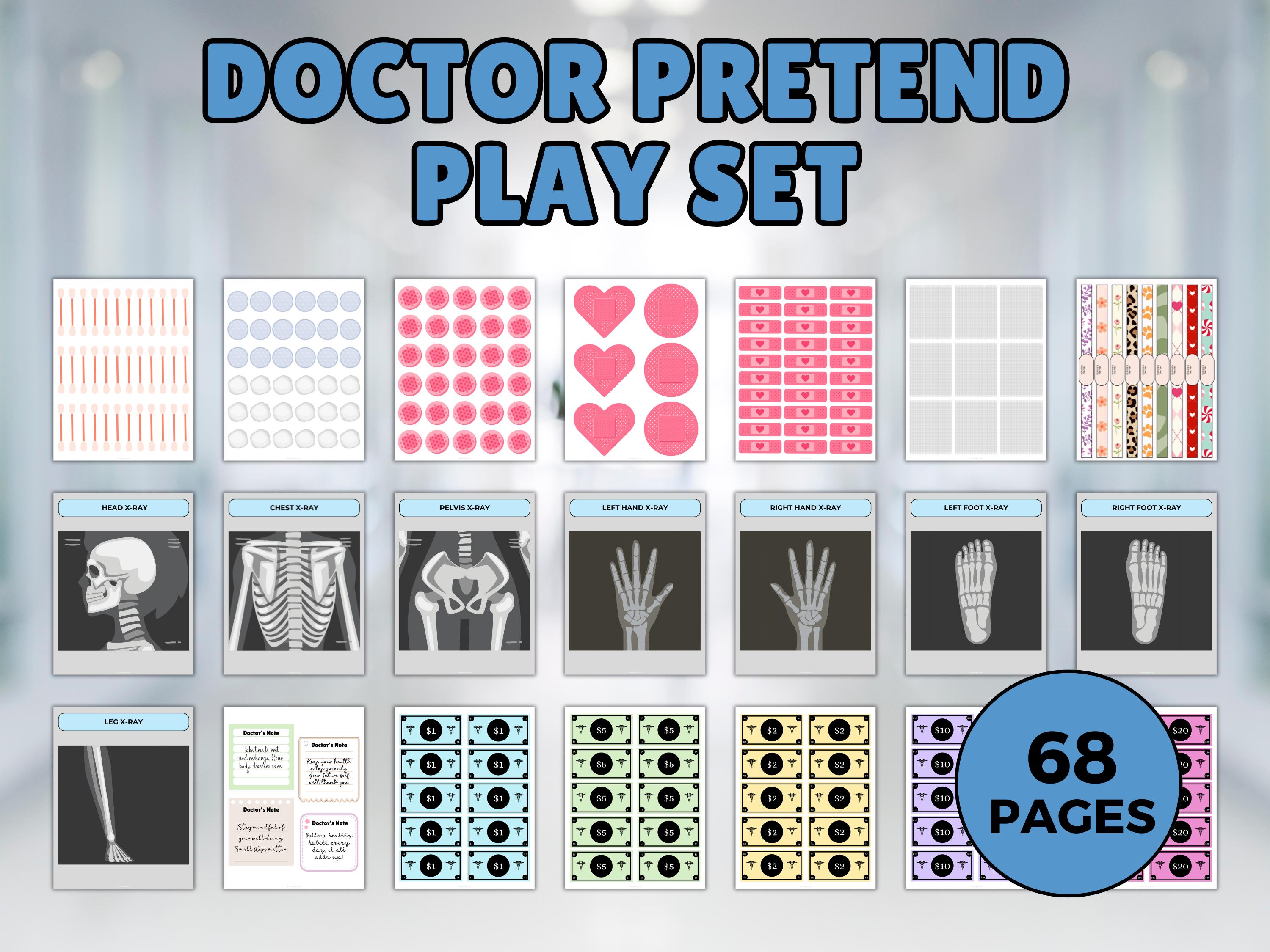 Doctor Pretend Play Set, Printable Hospital Dramatic Role Play, Play ...