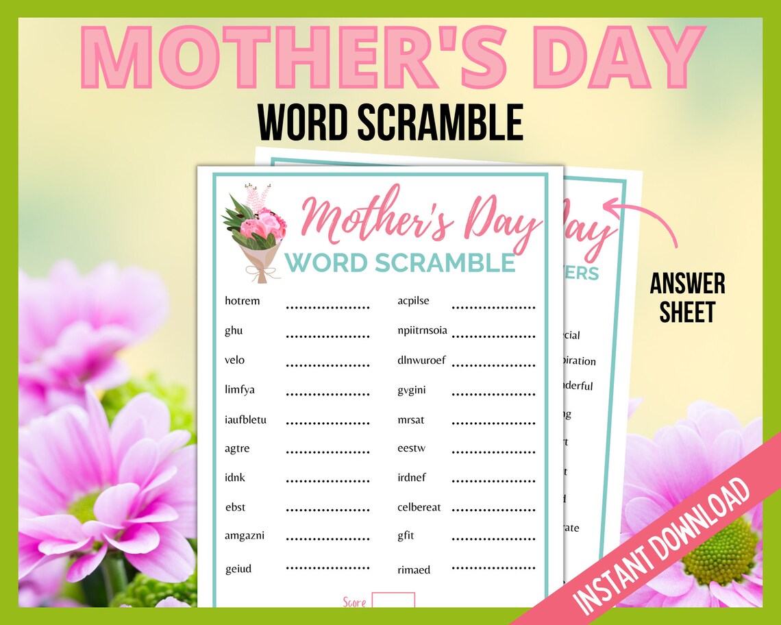 Mother's Day Games Bundle Printable Mothers Day Games for - Etsy