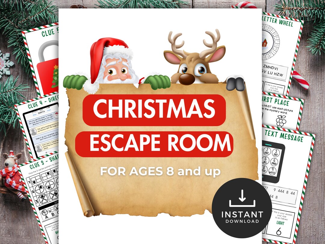 Christmas Escape Room, DIY Escape Room Kit, Printable Christmas Game ...