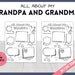 All About My Grandpa and All About Grandma, Printable Coloring Cards ...