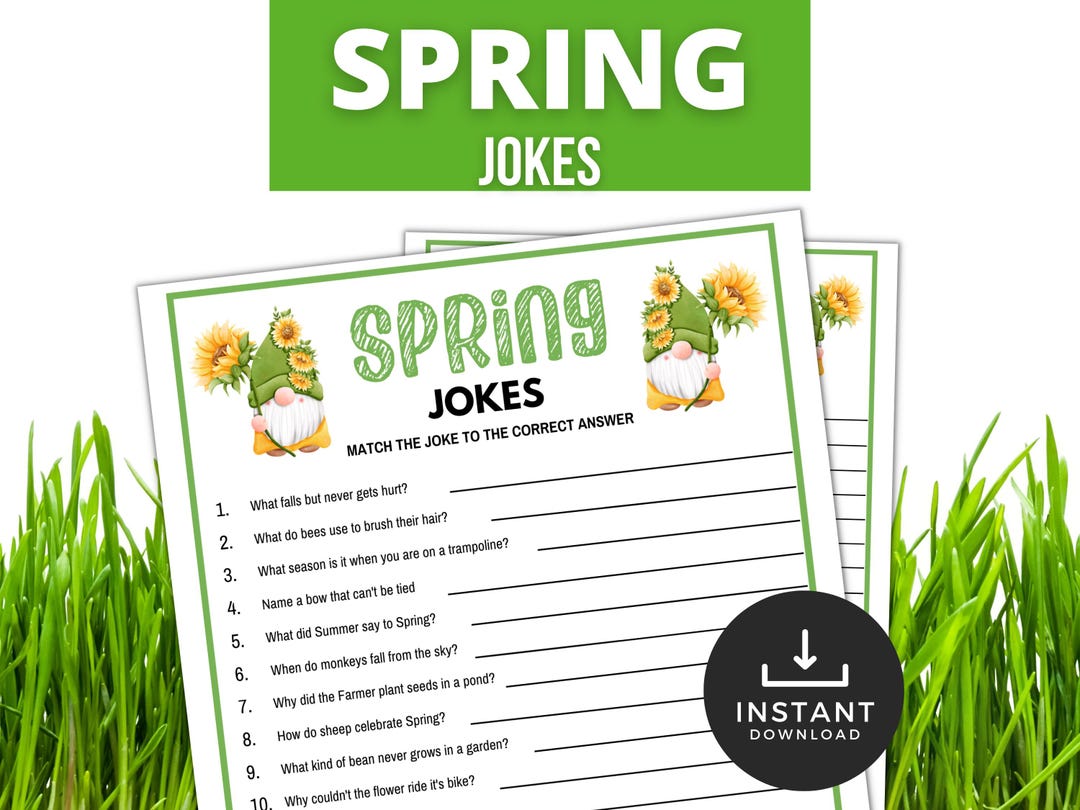 Spring Jokes, Printable Spring Riddles, Spring Activity, Spring Party ...