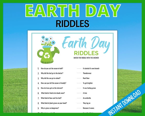 Earth Day Riddles for Kids, Printable Earth Day Jokes, Earth Day ...