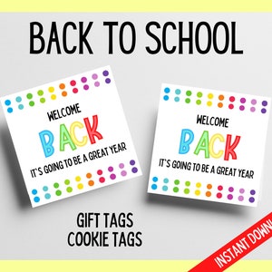 Printable Back to School Tag, Welcome Back It's Going to Be a Great ...