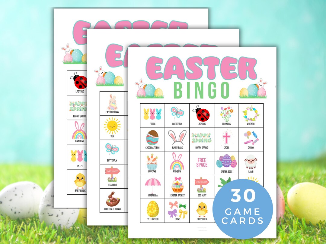 Easter Bingo Game, Easter Activity for Kids, Easter Classroom Bingo ...