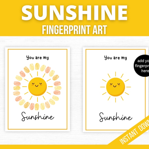 You Are My Sunshine Handprint - Etsy