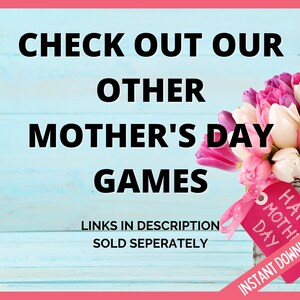 Who Knows Mom Best, Printable Mothers Day Games for Kids and Adults ...