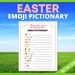 Easter Emoji Pictionary, Easter Printable Game, Easter Classroom, Kids ...