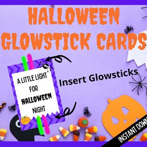 Halloween Glowstick Cards, A Little Light to Glow Your Night Halloween ...