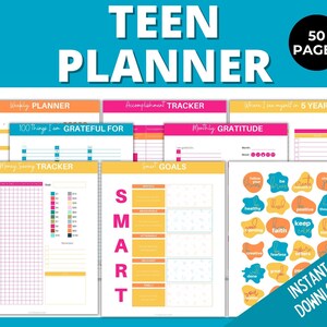 Teen Mindset Journal, Printable Teen Daily Planner, Daily Journal for ...