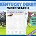 Kentucky Derby Word Search, Triple Crown Party Game, Horse Race ...