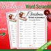 Christmas Word Scramble, Holiday Party Game, Xmas Party Word Scramble ...
