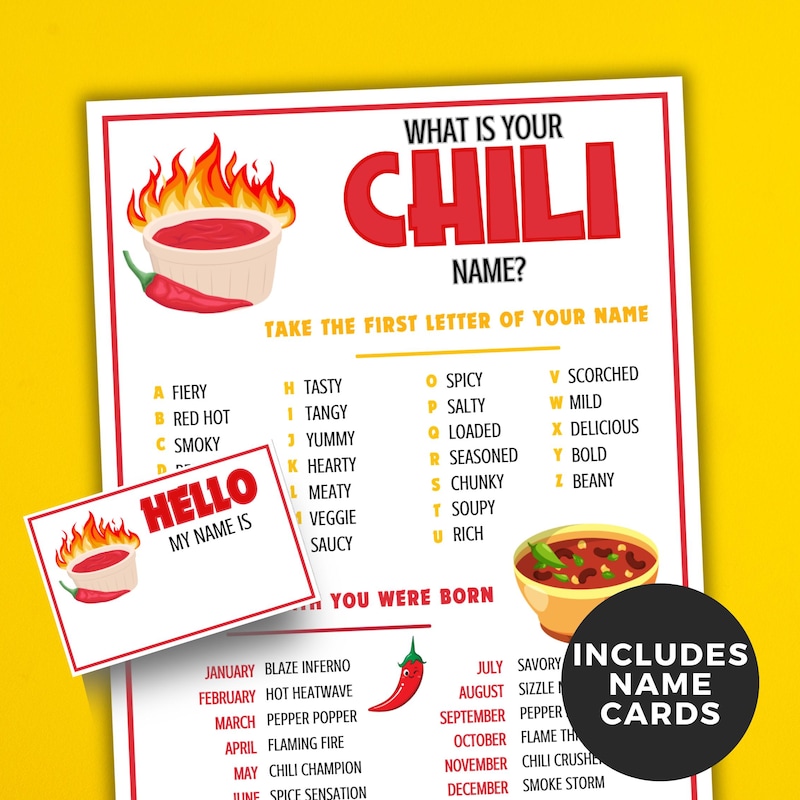 Chili Cookoff - Etsy