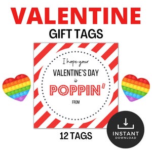 Popit Valentine Tag, Valentines Day Pop It Gift Tags, Valentines Day ...