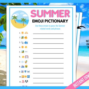 Summer Printable Games Bundle Summertime Activity Summer - Etsy