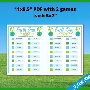 Earth Day Scavenger Hunt, Earth Day Activity, Earth Day Party Games ...