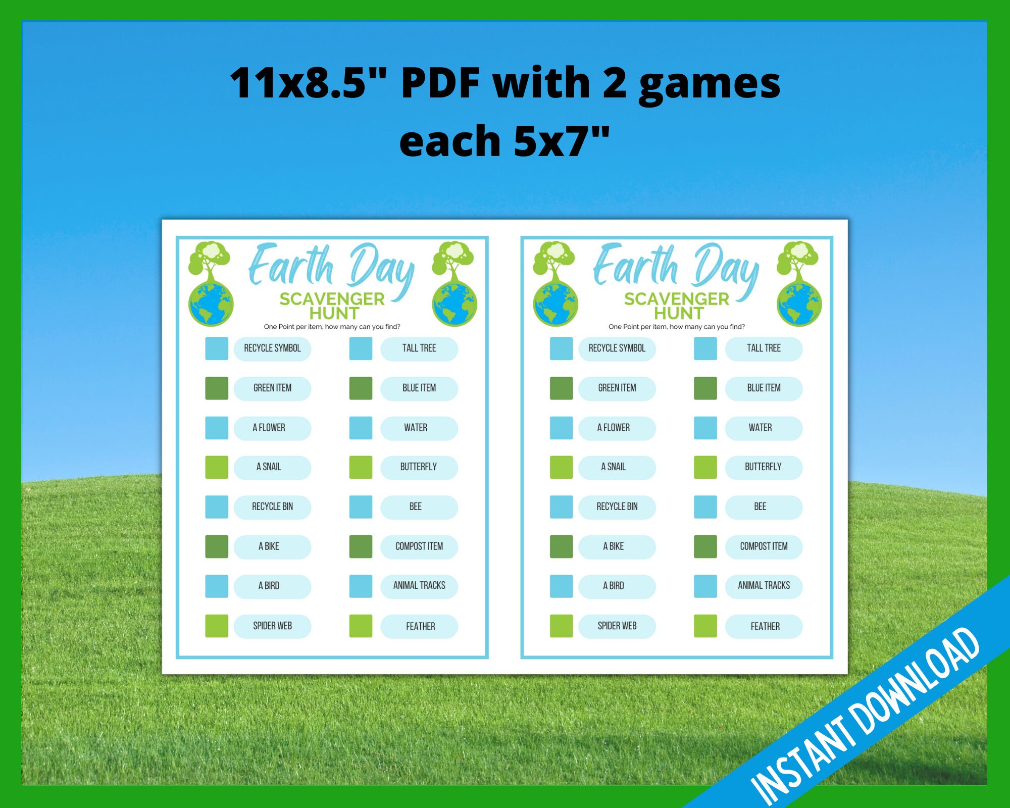Earth Day Scavenger Hunt, Earth Day Activity, Earth Day Party Games ...