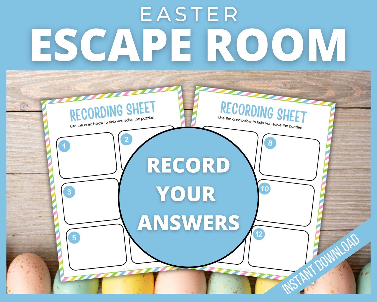 Easter Escape Room, Printable Treasure Hunt, Kids Easter Puzzles ...