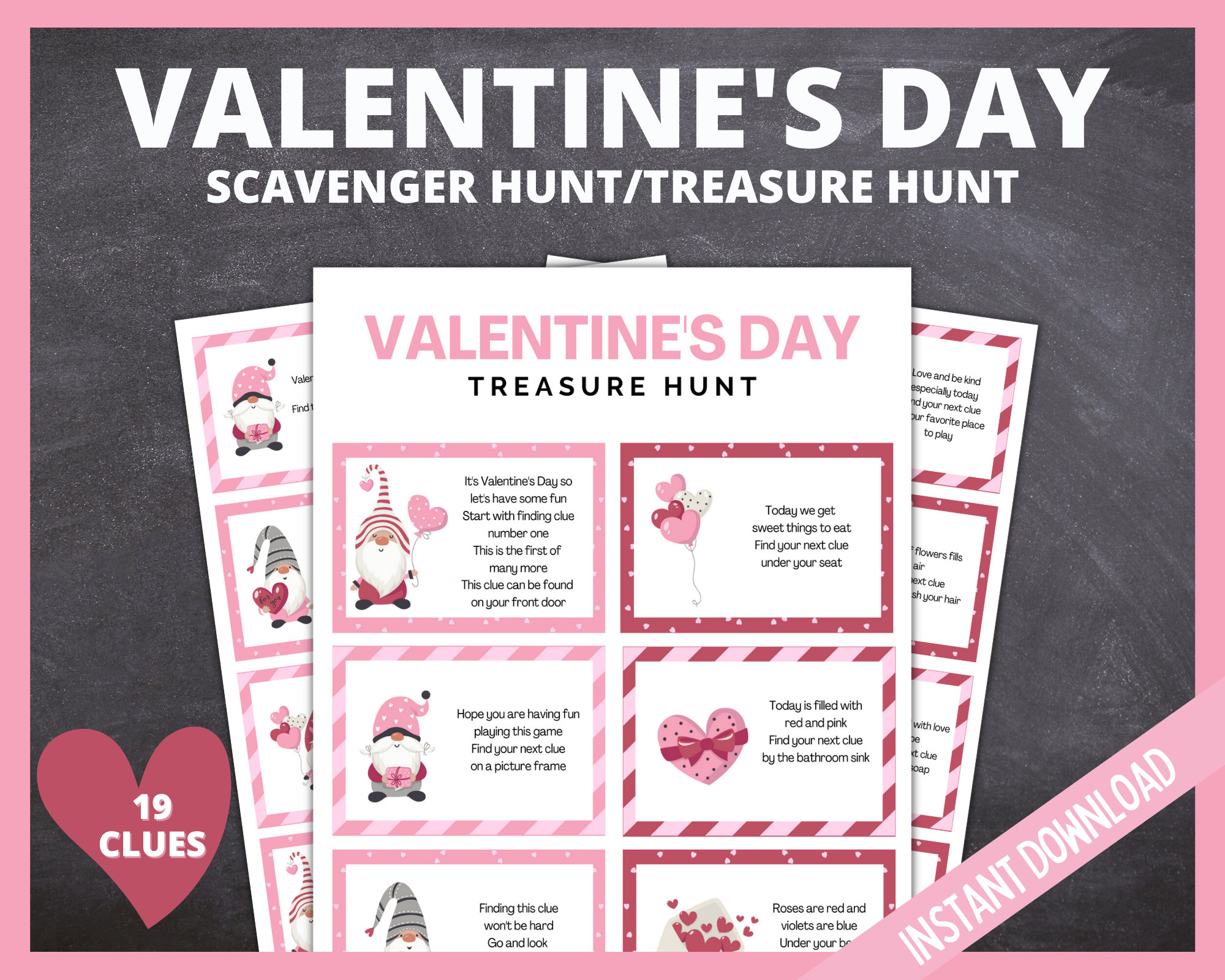 Valentines Day Scavenger Hunt for Kids Valentine's Day - Etsy