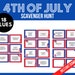 4th of July Treasure Hunt Clue Cards, 4th July Scavenger Hunt Clues ...