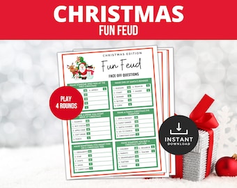 Christmas Feud Game, Printable Family Game, Christmas Friendly Feud ...