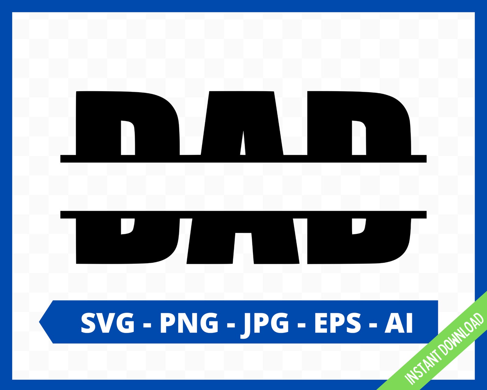 Dad SVG Dad Split Frame SVG Monogram Frame Dad SVG cut | Etsy