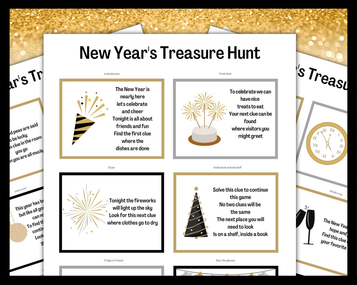 New Year's Eve Scavenger Hunt New Year's Eve Treasure - Etsy
