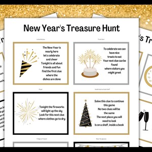 New Year's Eve Scavenger Hunt, New Year's Eve Treasure Hunt, New Years ...