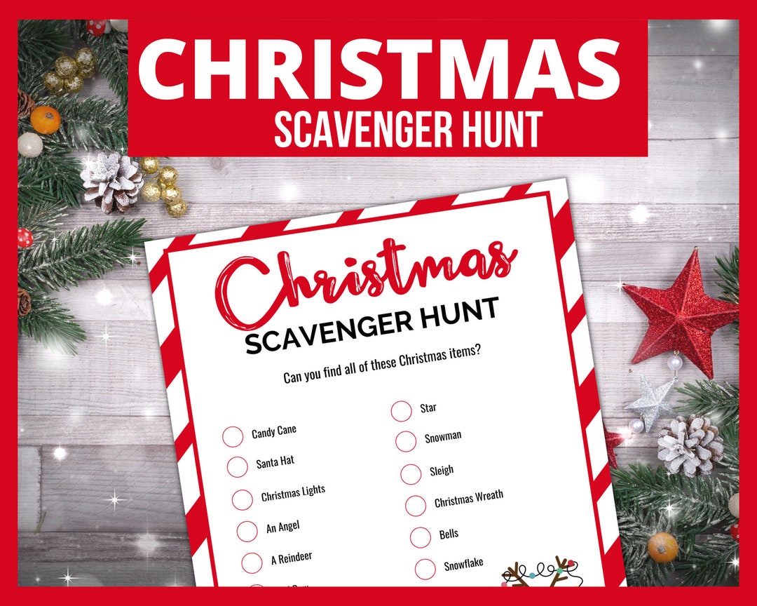 Christmas Scavenger Hunt, Christmas Printable Game, Fun Christmas Party ...