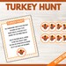Thanksgiving Turkey Hunt, Thanksgiving Printable Games, Scavenger Hunt ...