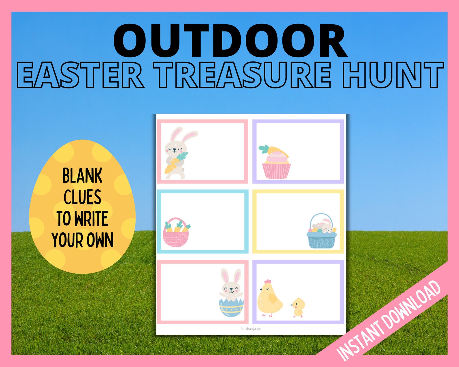 Kids Outdoor Easter Treasure Hunt Easter Egg Scavenger Hunt - Etsy