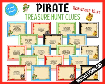 Pirate's Scavenger Hunt Riddles - Etsy